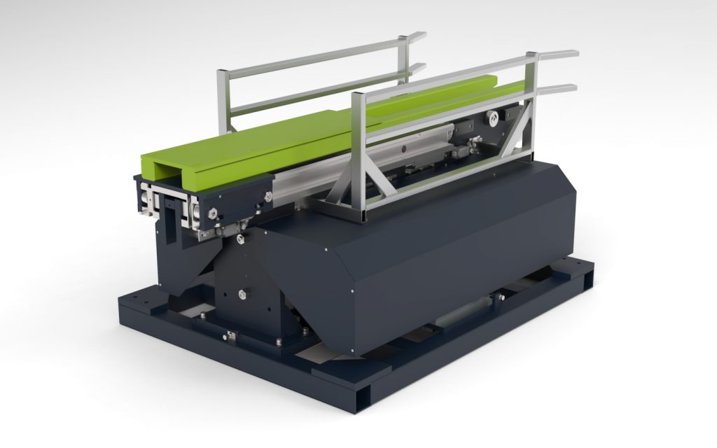 Eccentric lifting device with special telescopic fork