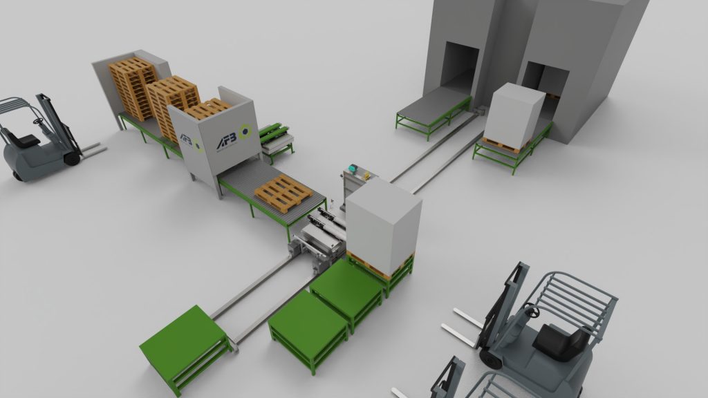 Transfer car integrated into a production line | AFB GmbH