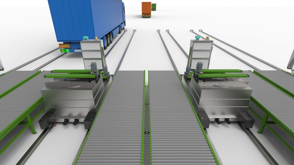 Transfer car for loading and unloading trucks | AFB GmbH