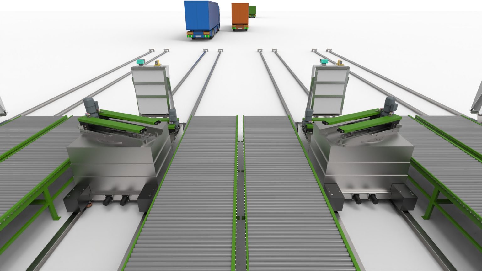 Transfer car for loading and unloading trucks | AFB GmbH